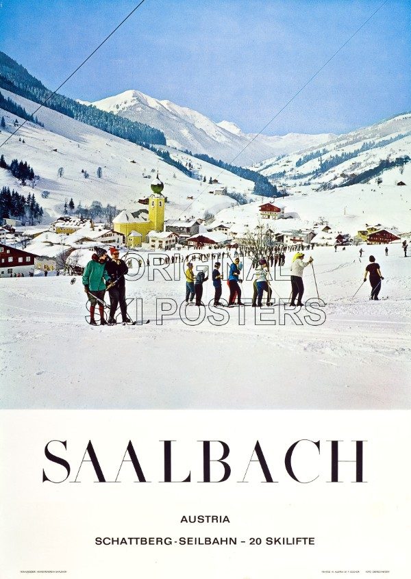 Saalbach: 20 Ski Lifts – Original Ski Posters.com